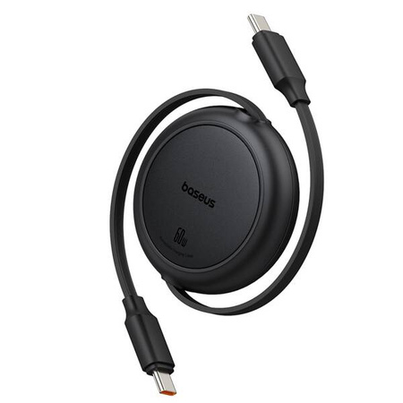 Baseus Free2Pull Mini | Kabel zwijany, z szybkim ładowaniem, przewód, USB-C Typ-C 60W, czarny ...